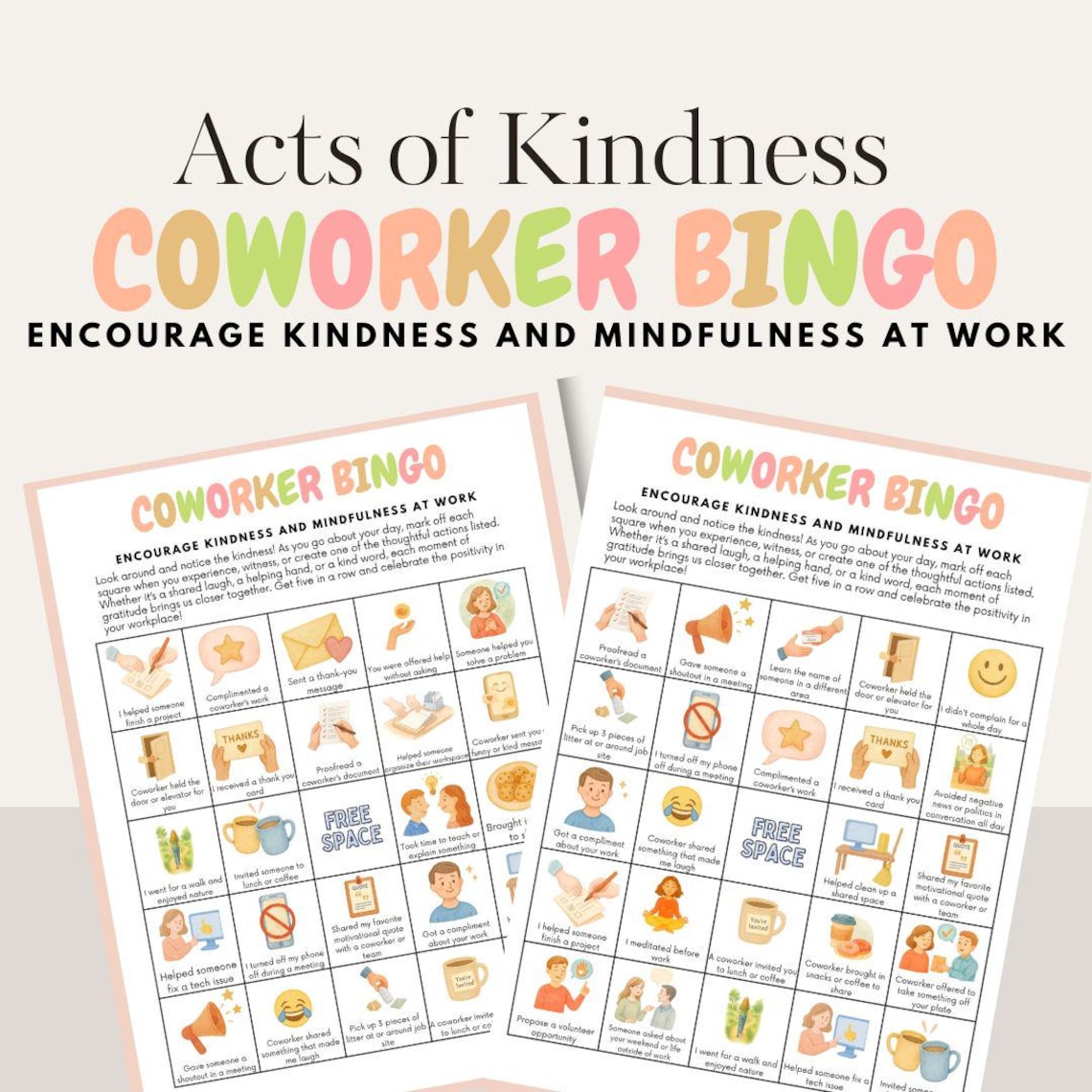 Gratitude Coworker Bingo Game, Team Building (digital Download) - Etsy