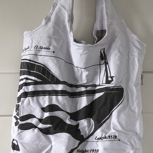 New NWT Princess Cruises Ruby Ship White Canvas Folding Eco Tote Bag ...