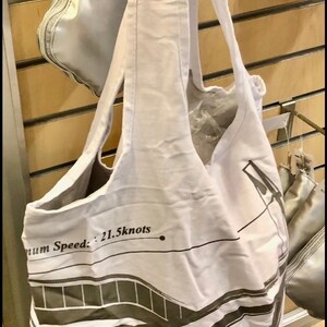 New NWT Princess Cruises Ruby Ship White Canvas Folding Eco Tote Bag ...