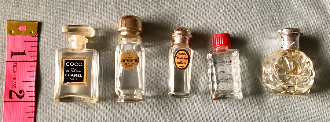 Vintage 80s Mini Miniature Designer Perfume Bottles Set 4 Givenchy ...