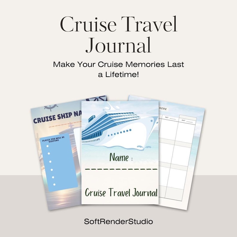 Cruise Travel Journal Printable | Cruise Ship Vacation Memory Book ...