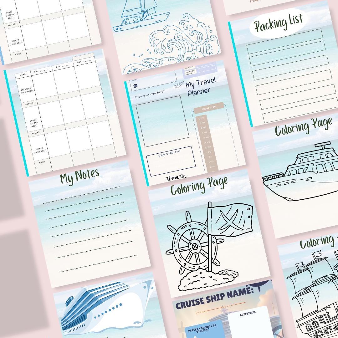 Cruise Travel Journal Printable | Cruise Ship Vacation Memory Book ...
