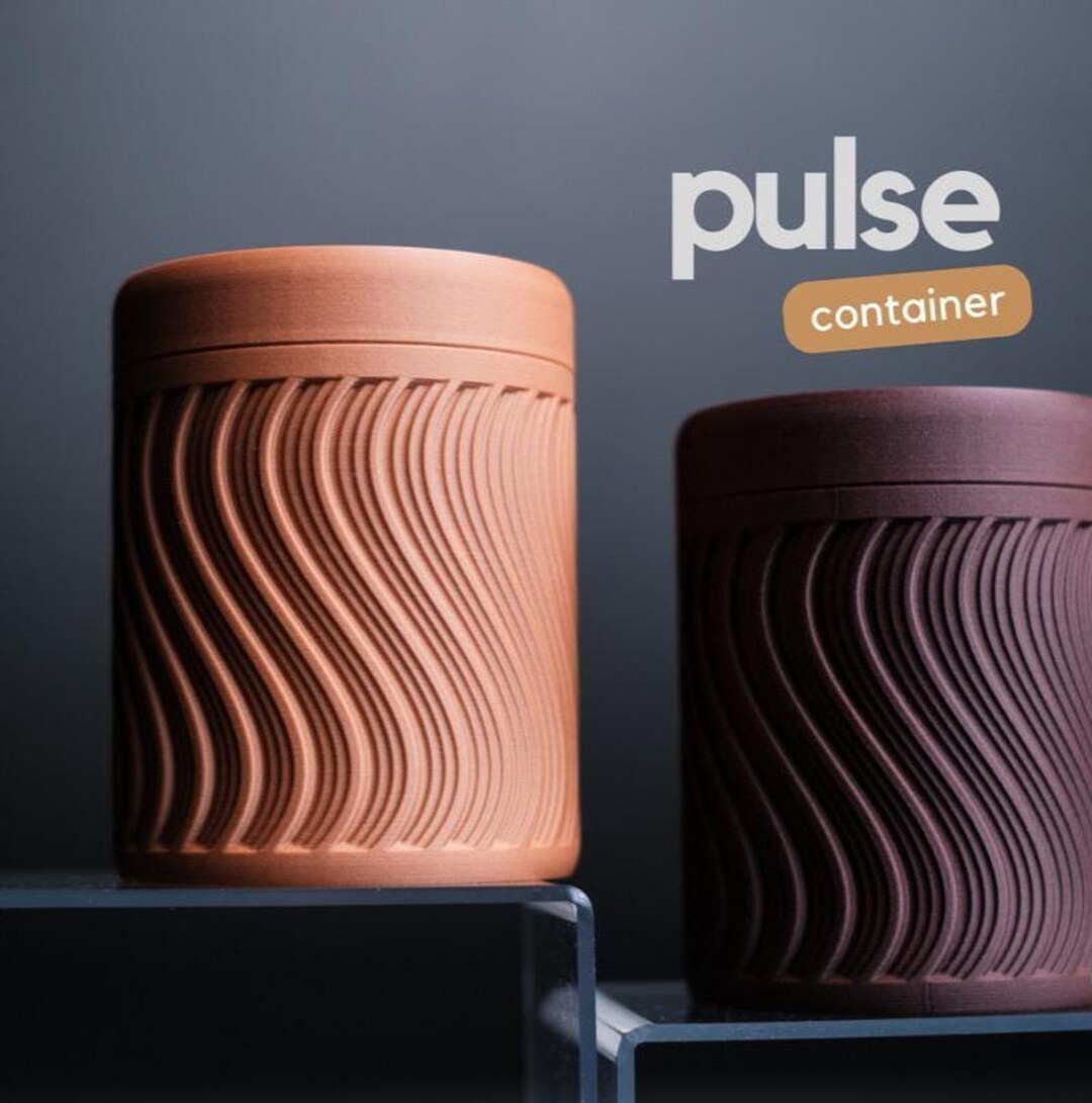Pulse Container – 3D Printed Modern Storage Jar With Lid | Decorative ...