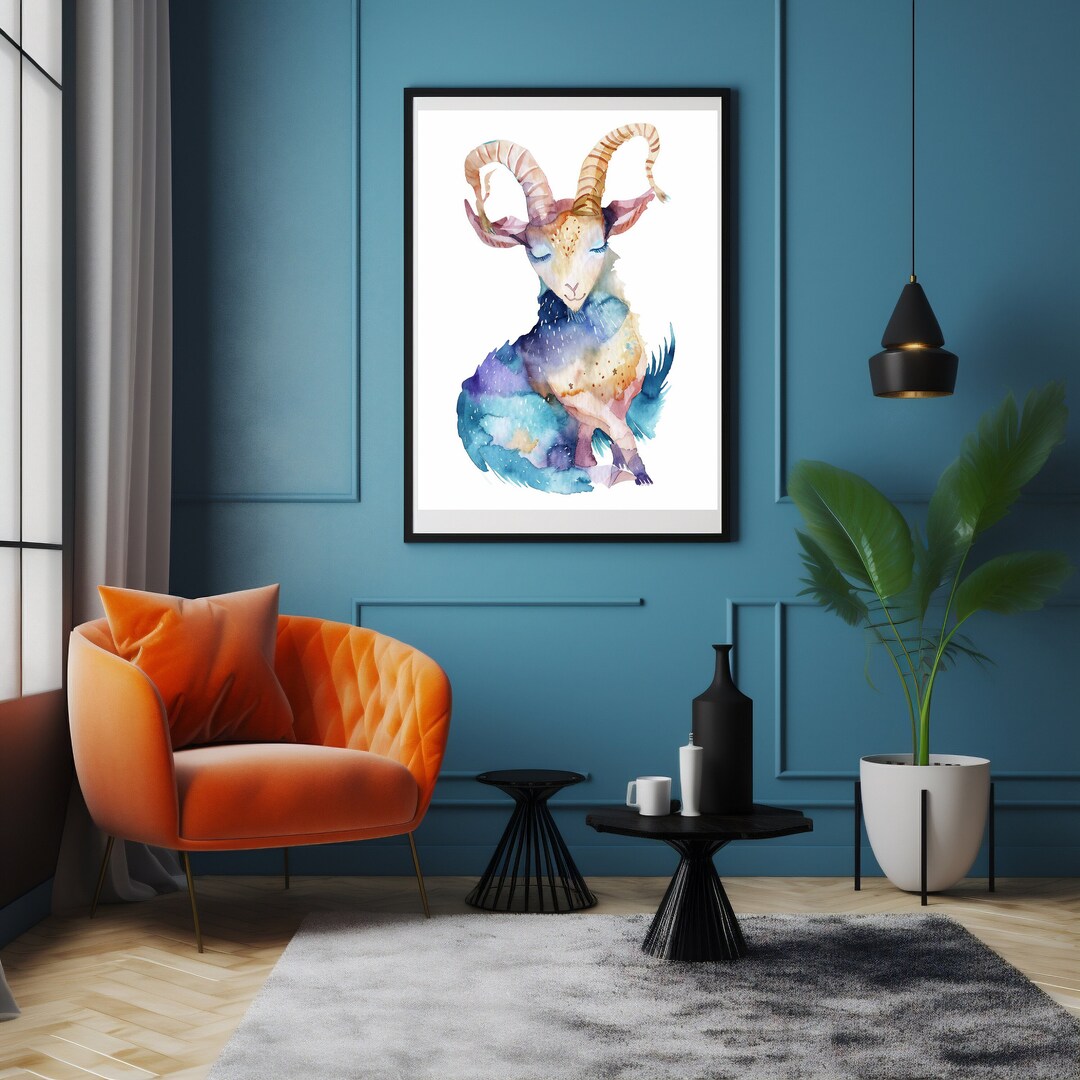 Capricorn Art Print | Animal | Multi Color | Digital Art Print ...
