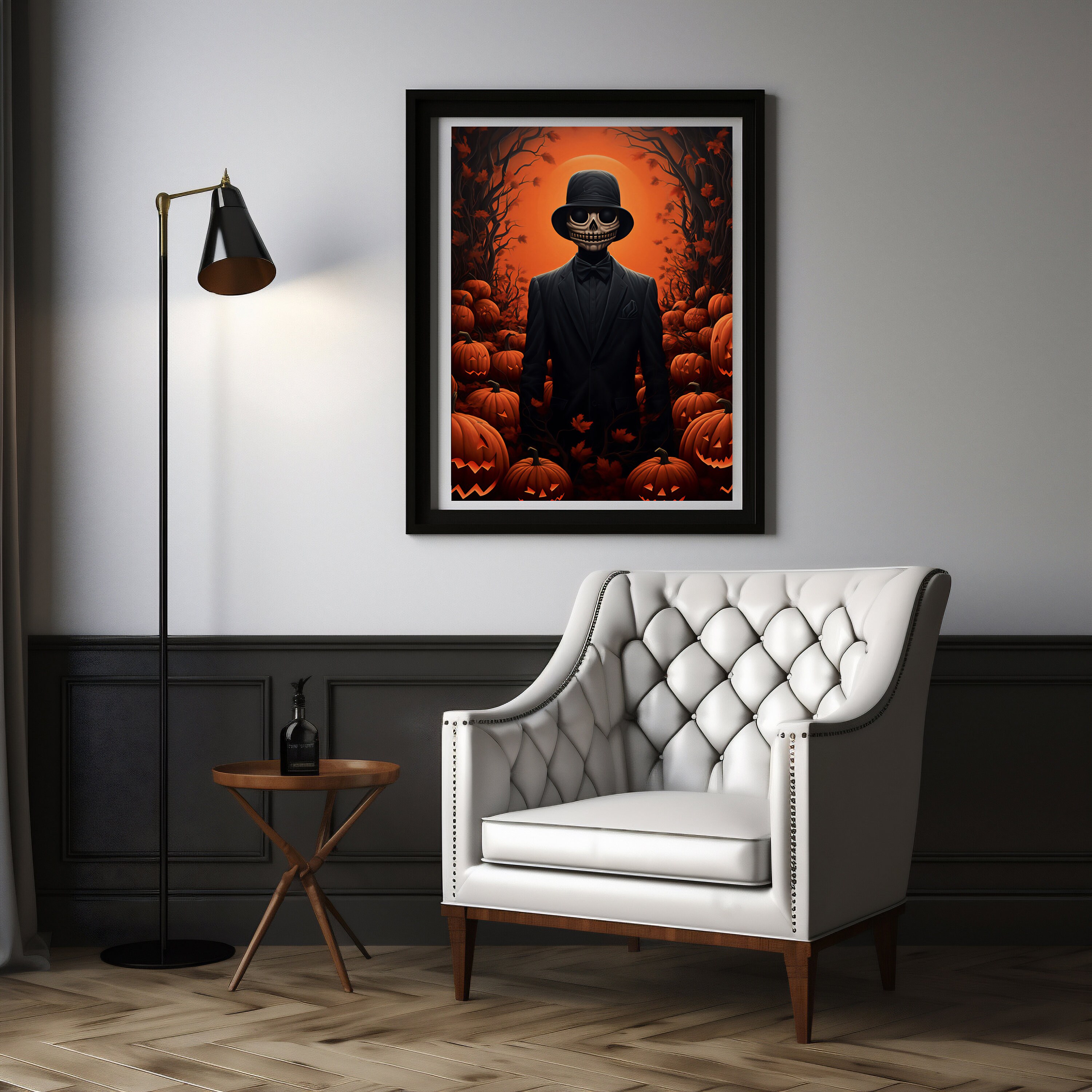 Spooky Masked Figure, Digital Art Print, Digital Download, Printables ...