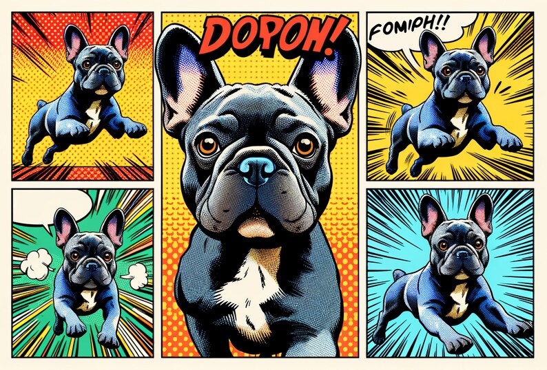 Custom Comic Dog Portrait – Funny Digital Pet Art From Photo ...