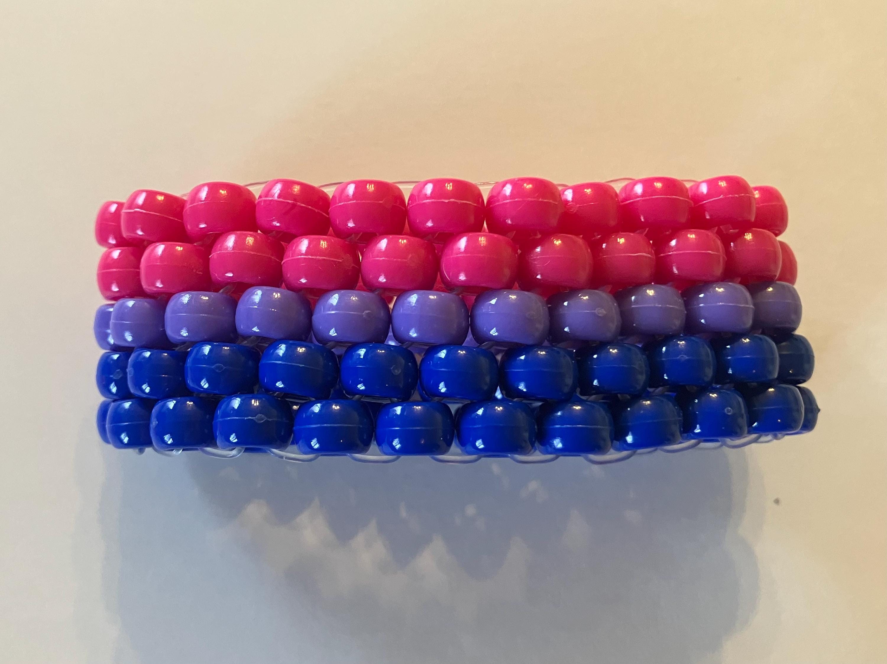 Kandi Beaded Pride Flag Cuffs - Etsy