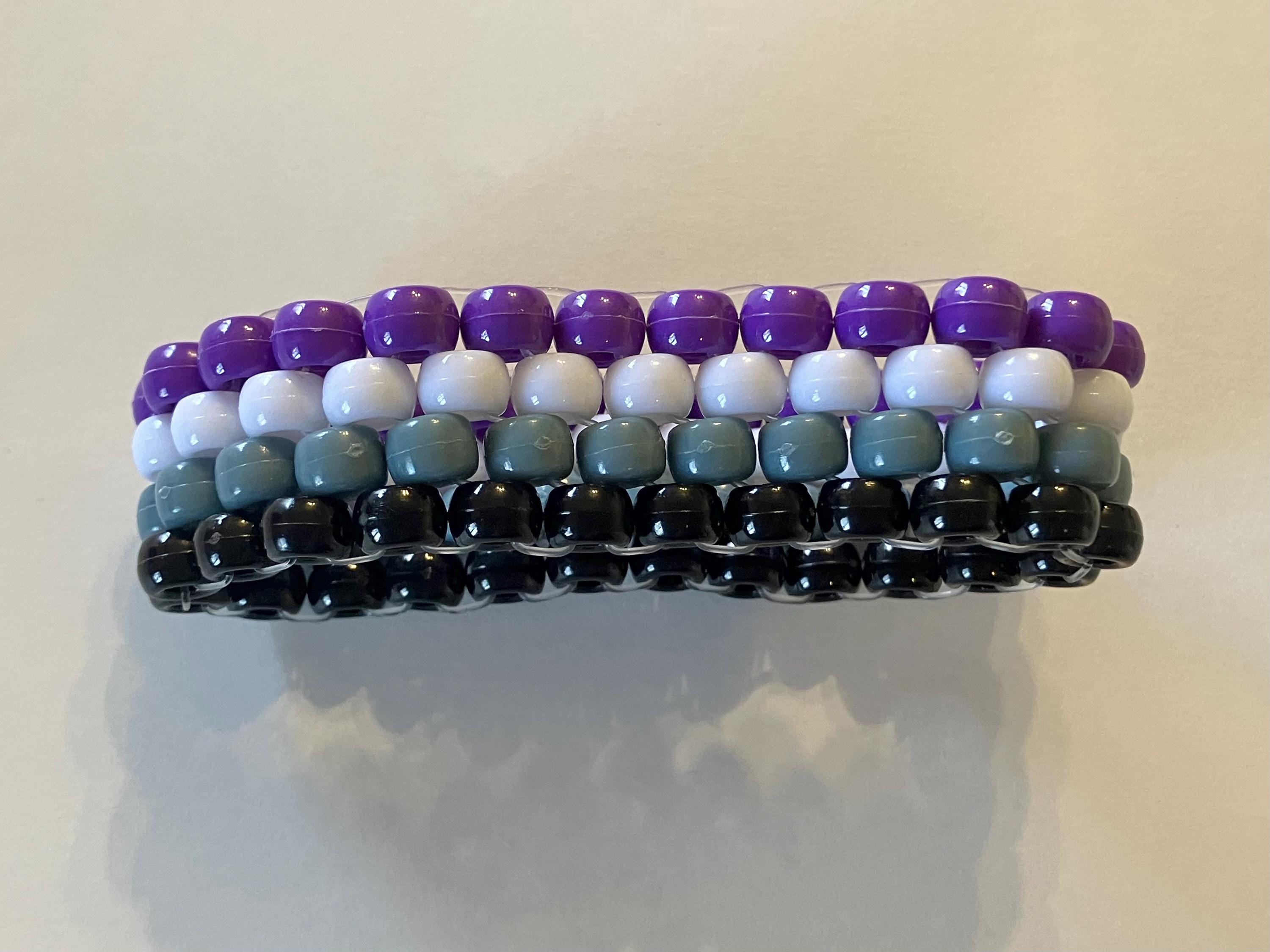 Kandi Beaded Pride Flag Cuffs - Etsy