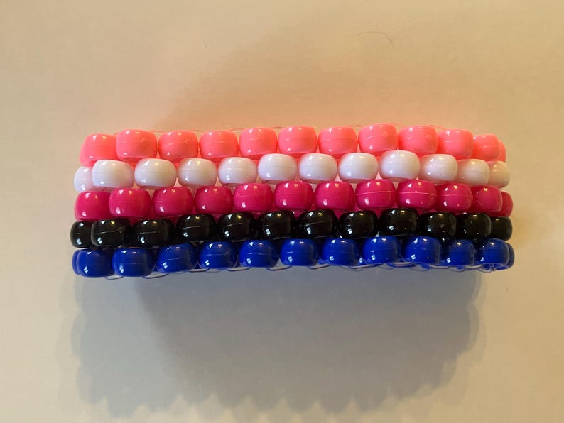 Kandi Beaded Pride Flag Cuffs - Etsy