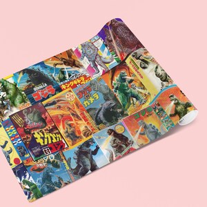 Vintage Godzilla Wrapping Paper – Retro Kaiju Gift Wrap for Birthdays ...