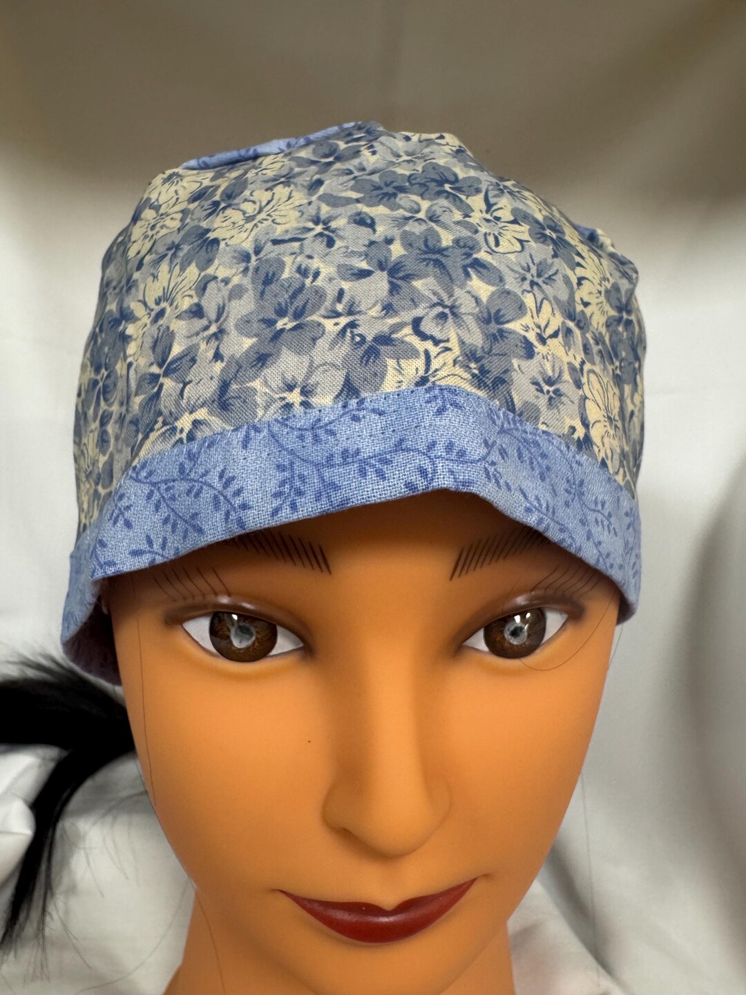 Beautiful Cecil Blue Flower Surgery Scrub Hat - Etsy