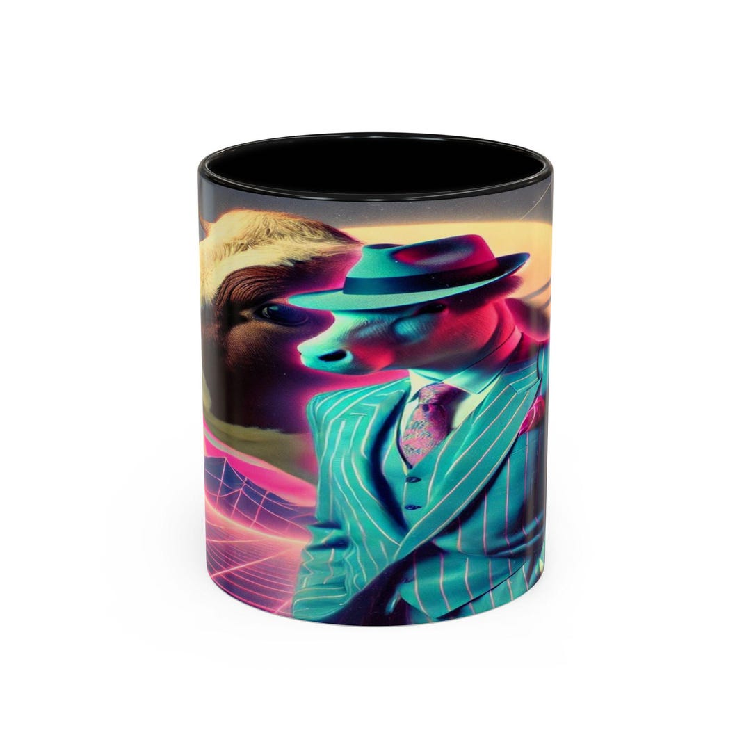 Moo Money, Moo Problems Mug 80s Retro Cow in Power Suit - Etsy