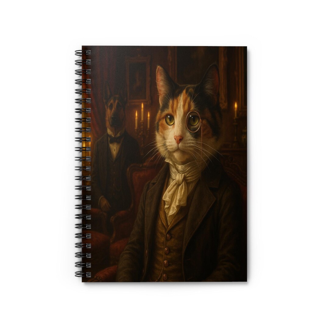 Victorian Cat Aristocrat Spiral Notebook: Vintage Calico Art - Etsy