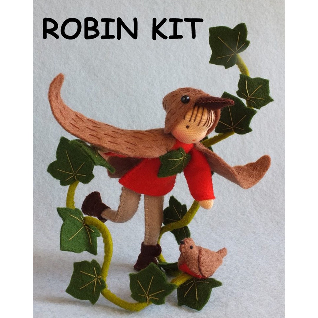 Robin Kit- Felt Sewing Doll Craft Kit - Etsy
