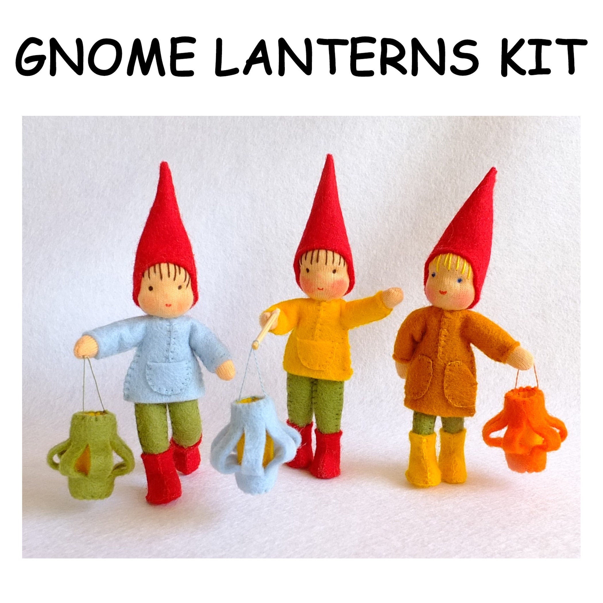 Gnome Lanterns Kit Autumn Gnome Pattern Sewing - Etsy