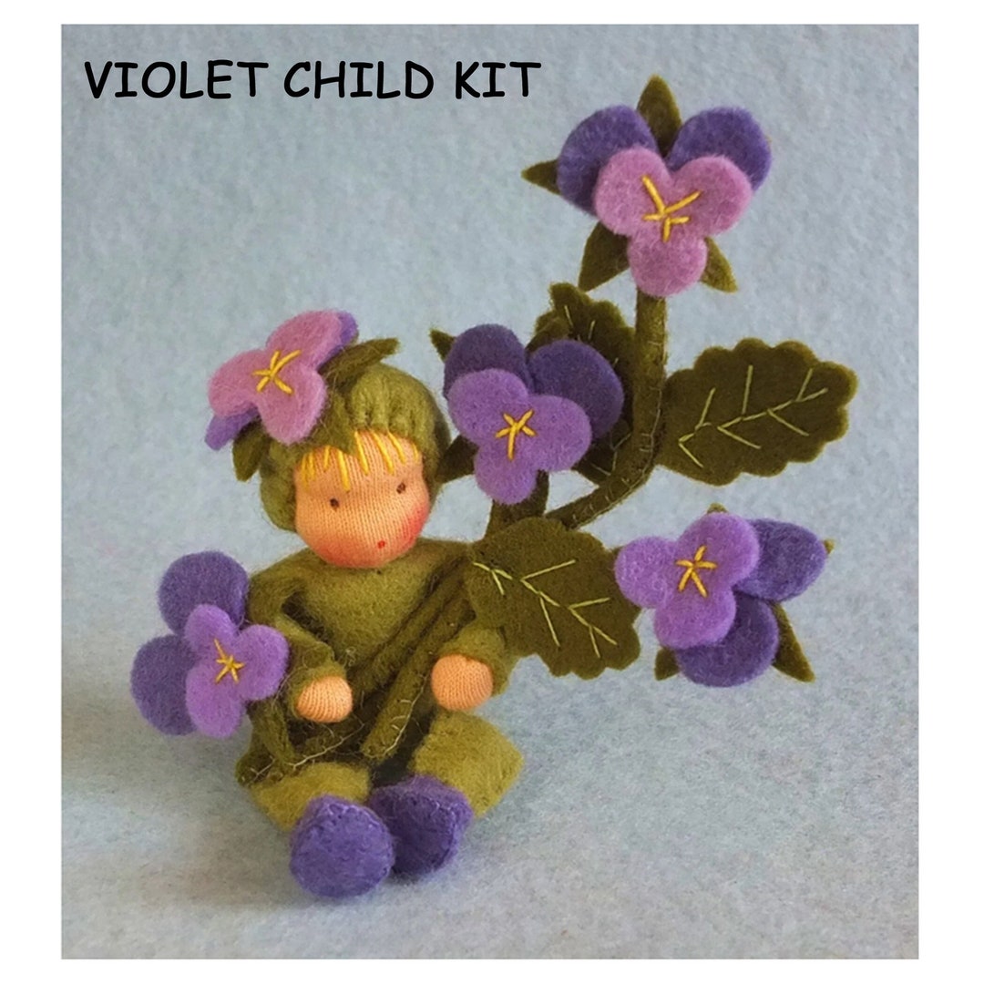 Violet Child Kit- Summer Felt Flower Doll Decoration - Etsy