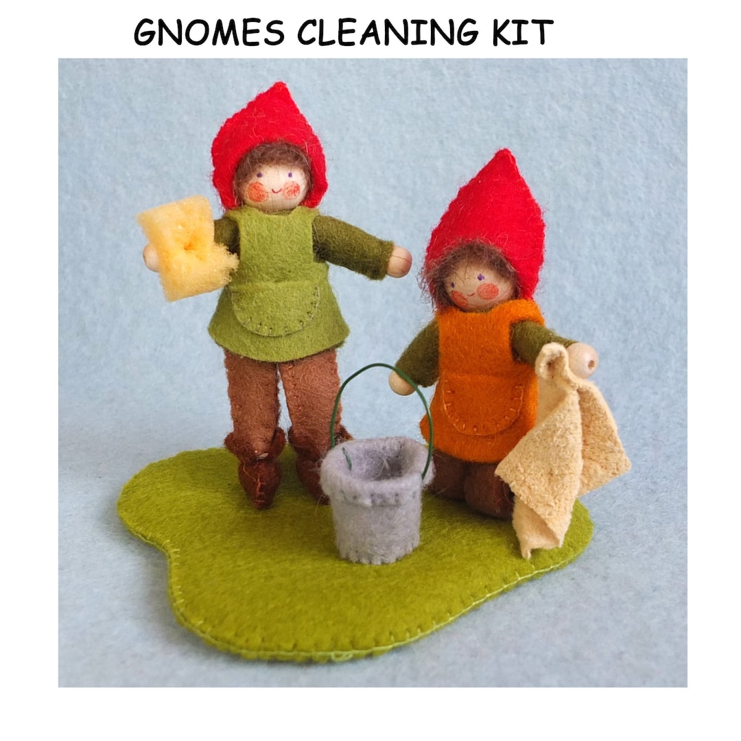Gnomes Cleaning KIT - Craft Felt DIY - Sewing Pattern - Etsy