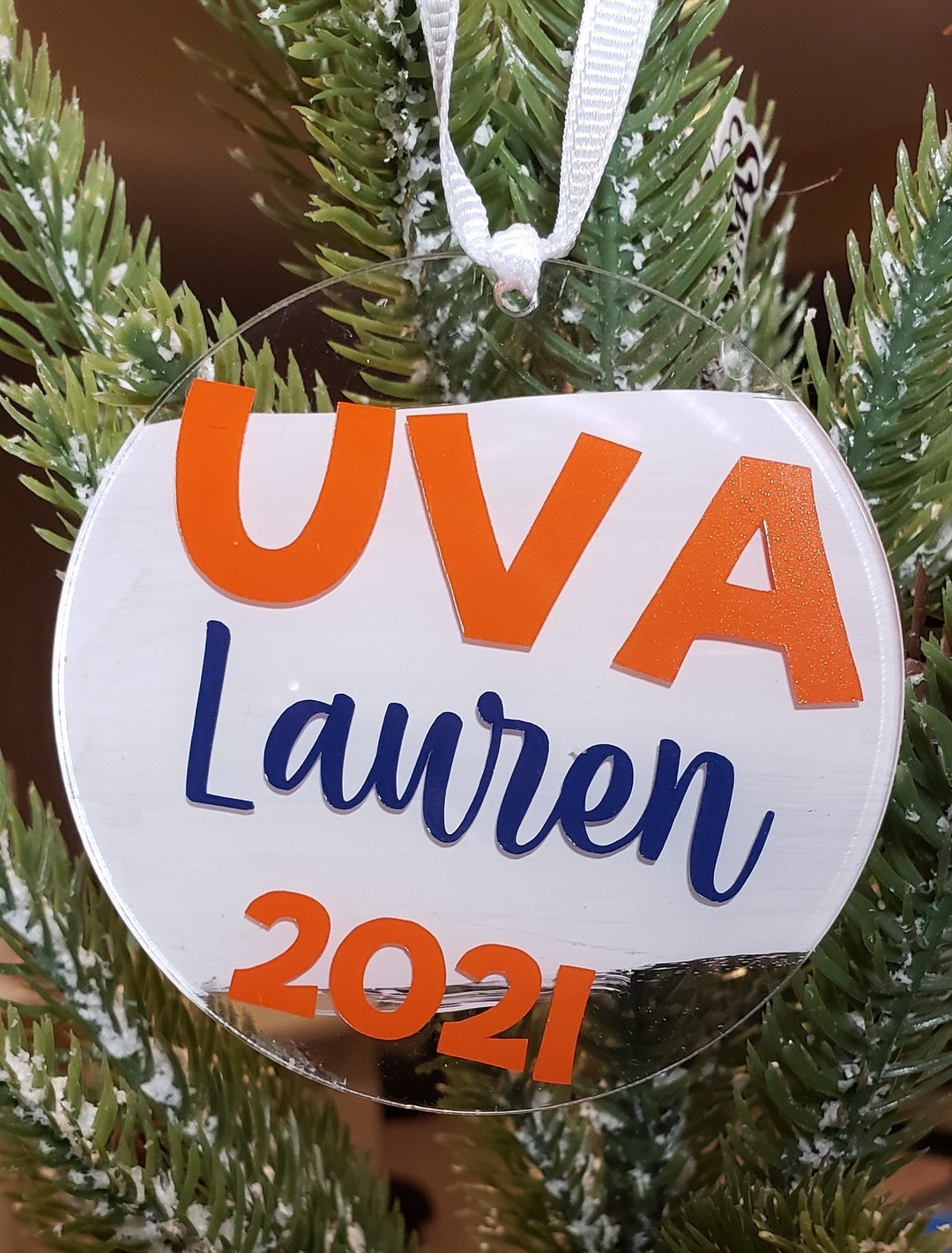 Personalized Uva/university of Virginia/ornament/comes With a UVA Sticker - Etsy