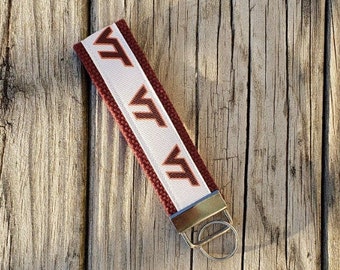 Virginia Tech Hokies Keychain - Etsy
