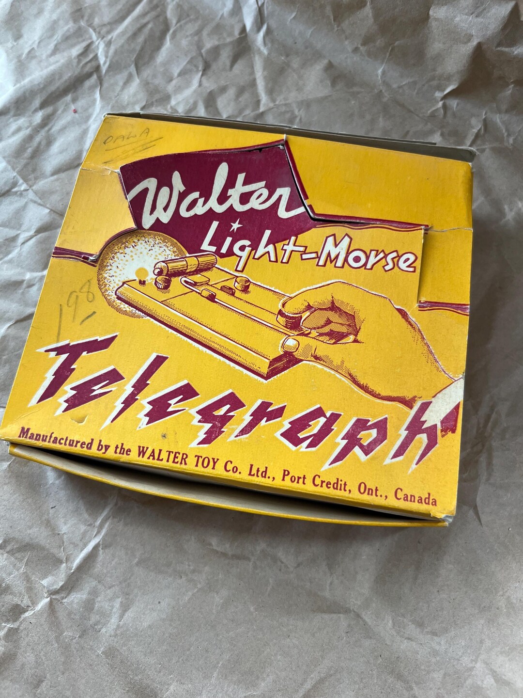 Vintage Walter Toy Company Light+morse Code Telegraph Toy - Etsy