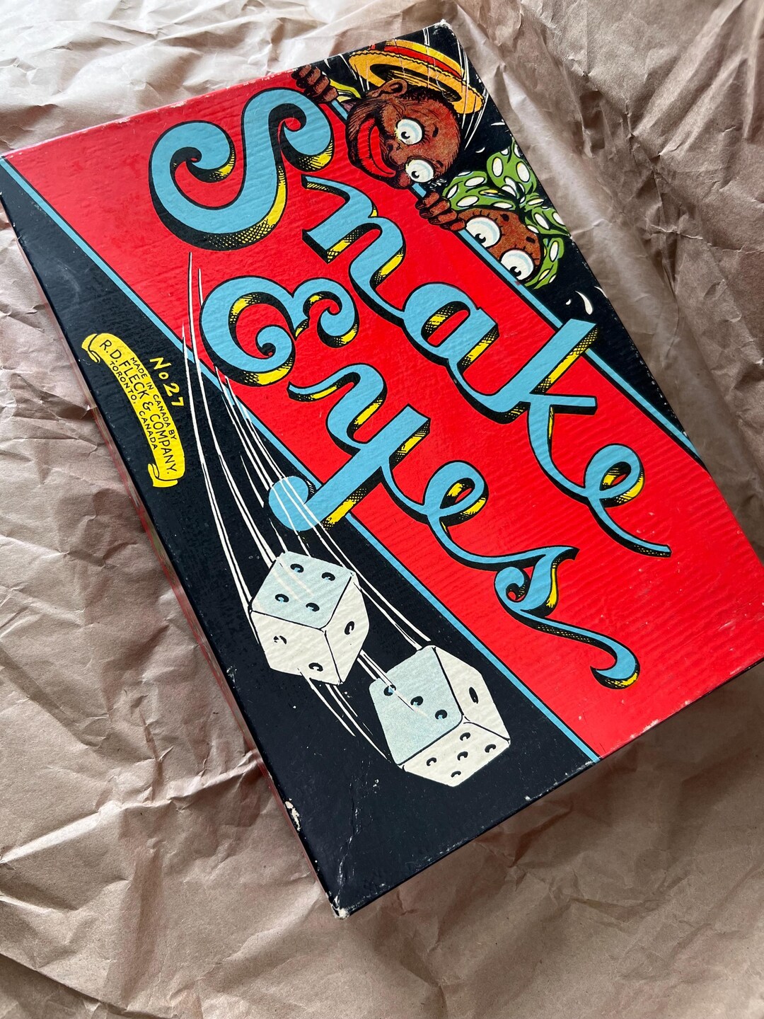 Vintage Snake Eyes Board Game Circa 1930 - Etsy