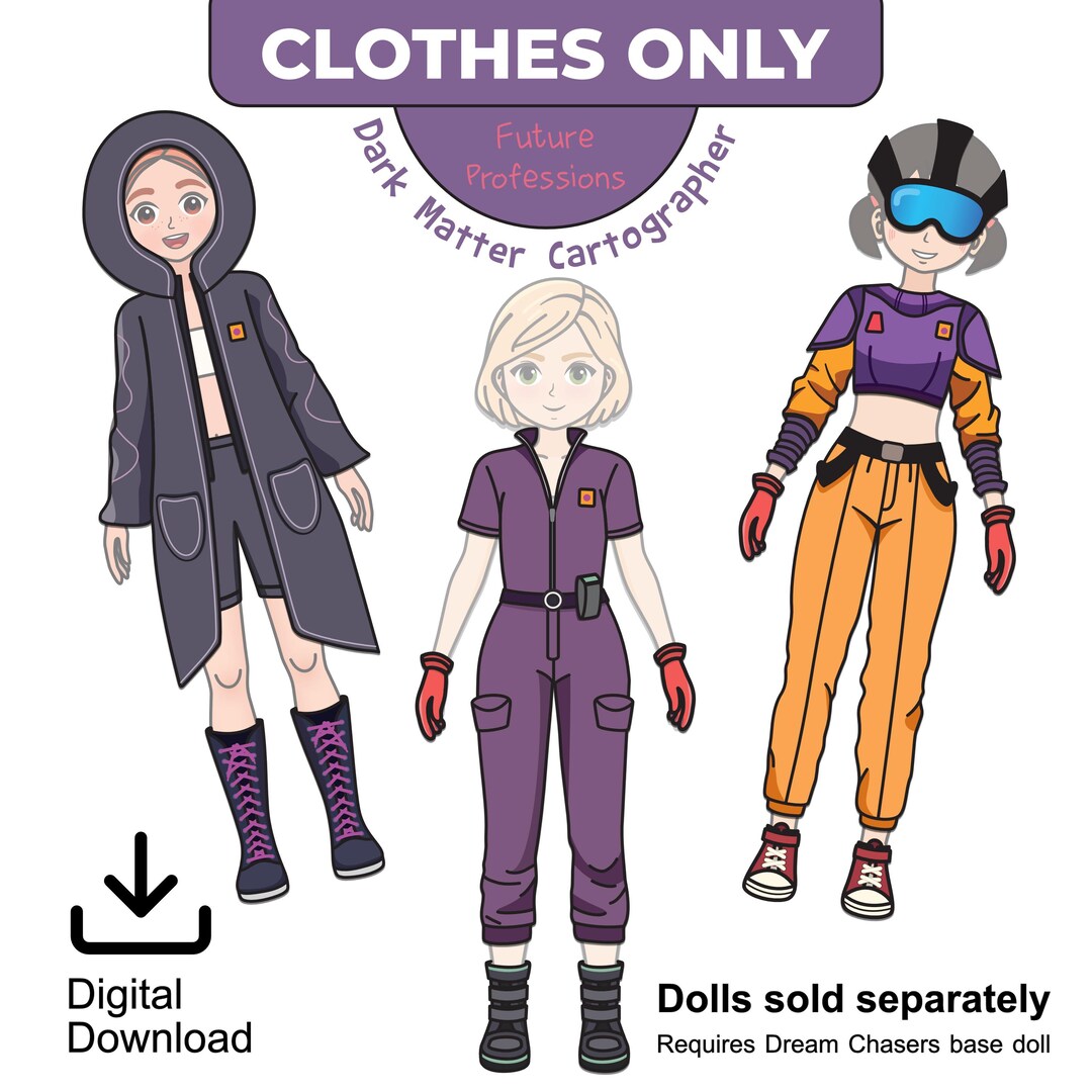 Dream Chasers Printable Paper Dolls – Mix and Match Outfits, Cut Out ...