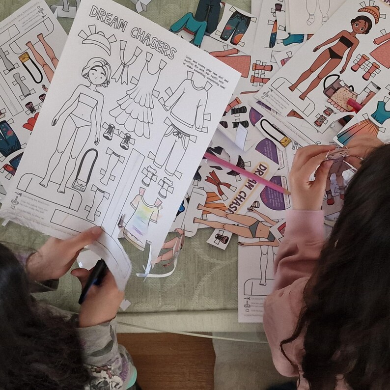 Mix & Match Paper Dolls, Printable Pretend Play Activity, DIY ...