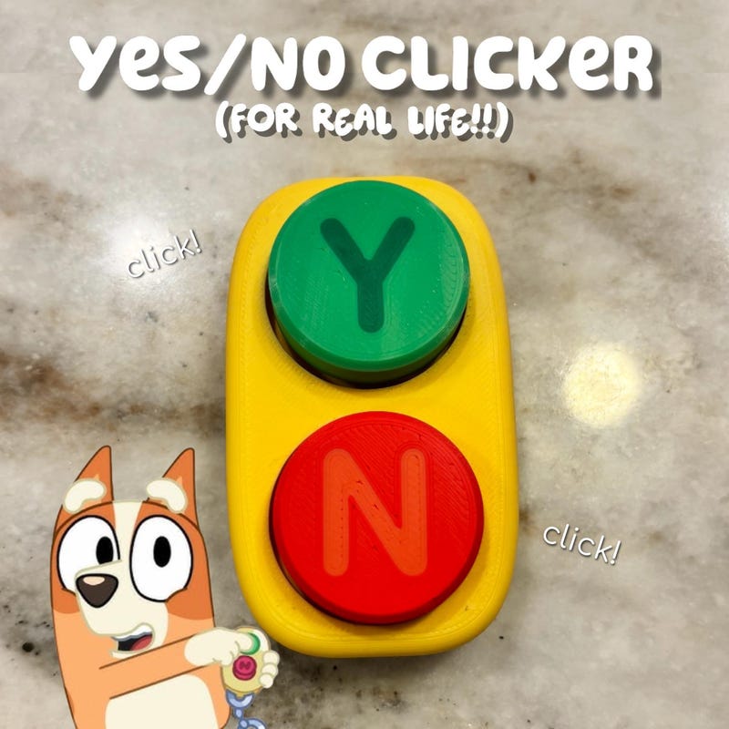 Bluey Yes No Button - Etsy