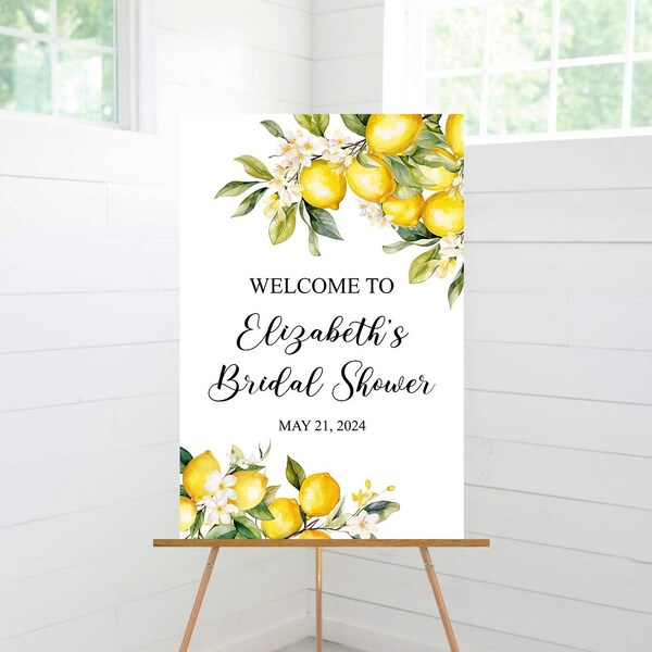 Lemon Bridal Shower Welcome Sign - Etsy