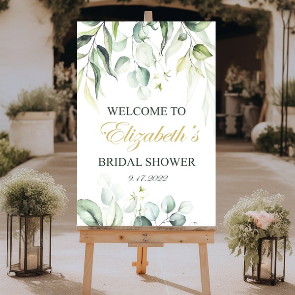 Bridal Shower Welcome Sign on Board - Etsy