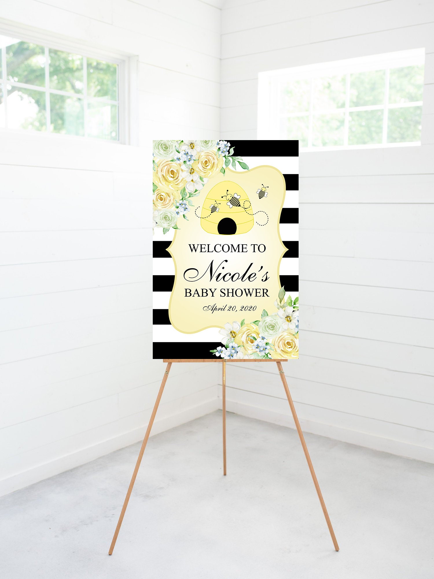 Bumble Bee Baby Shower Welcome Sign Baby Shower Decoration - Etsy
