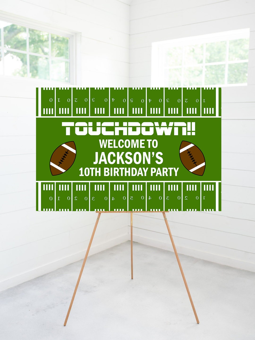 Football Birthday Party Welcome Sign: Personalized Foam Board Decor - Etsy