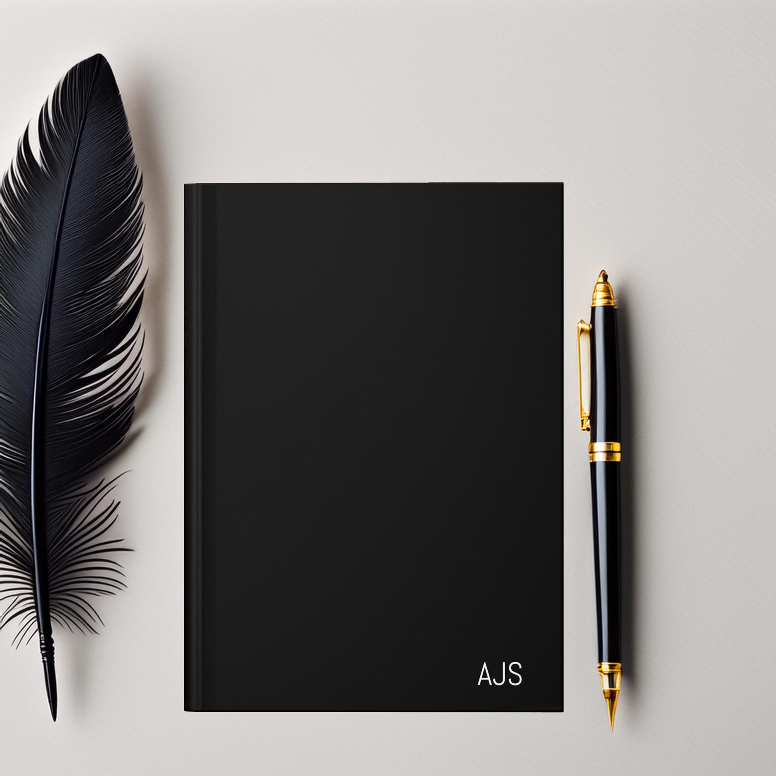 Custom Matte Hardcover Journal: Personalized Monogrammed Notebook ...