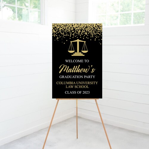 Law School Graduation Welcome Sign Template School of Law - Etsy