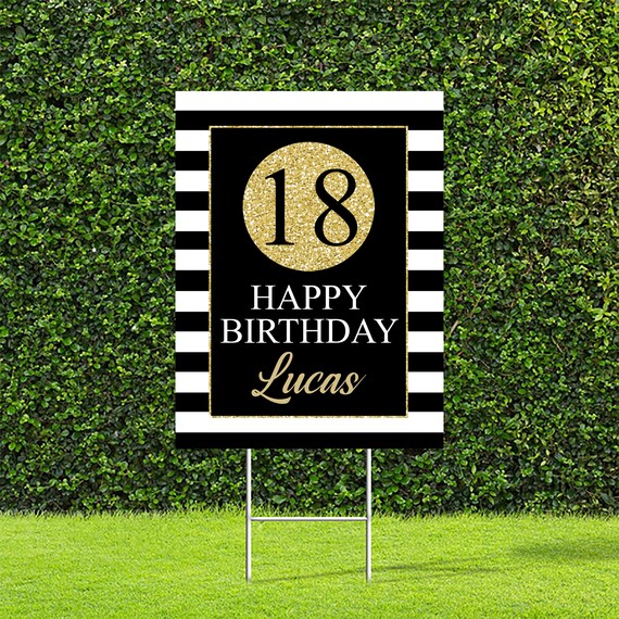 18th Birthday Party Yard Sign, Quarantine Birthday Yard Sign, 18"x24 ...