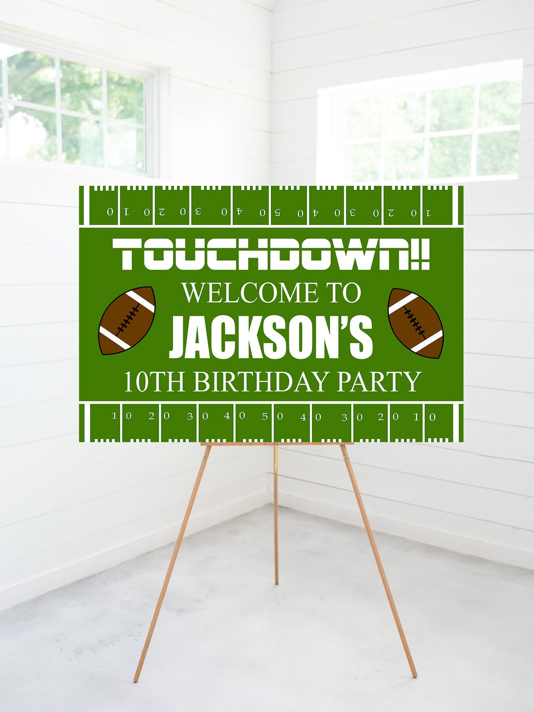 Football Birthday Party Welcome Sign Birthday Party - Etsy