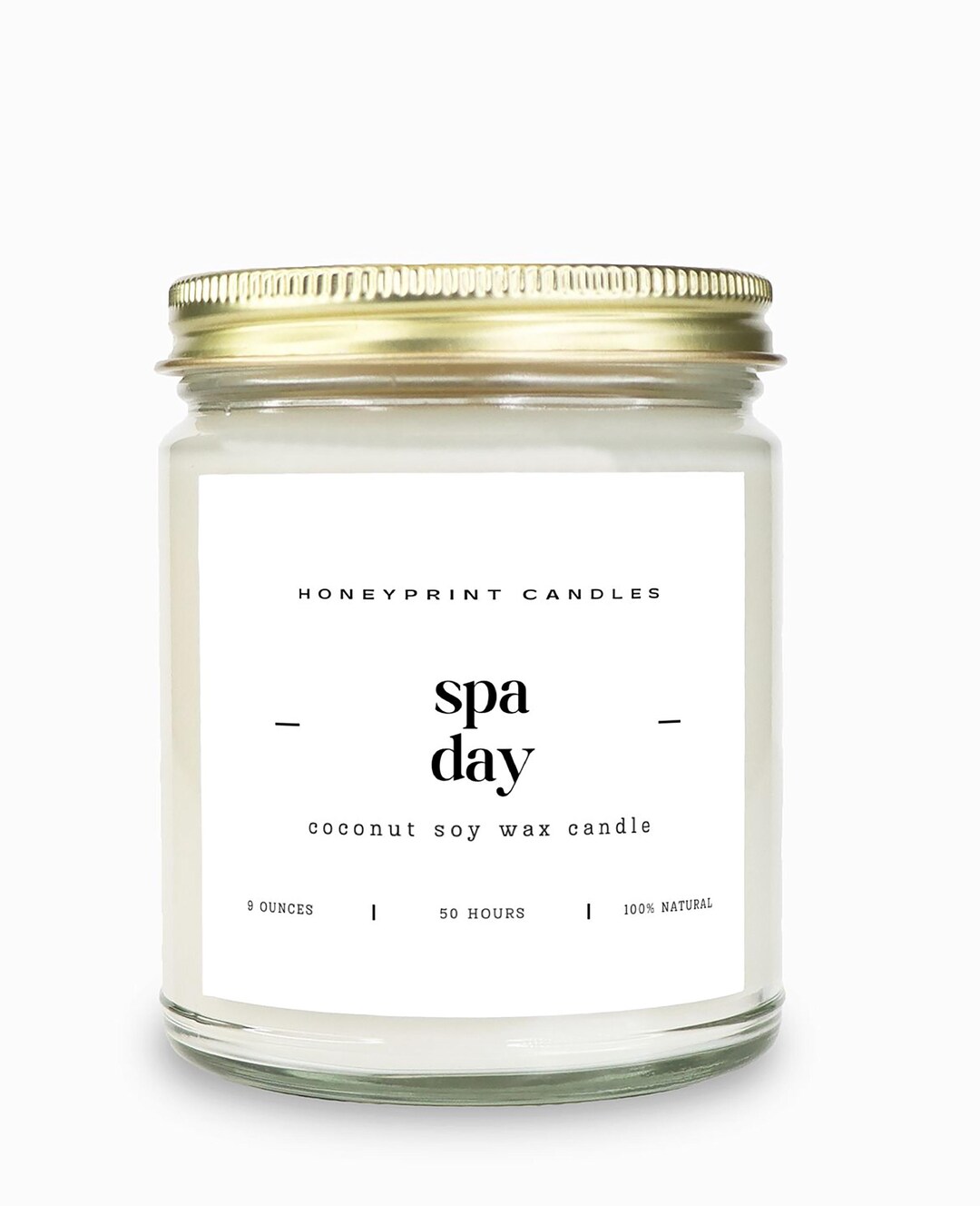 Spa Day Candle: Coconut Soy Wax, Fresh Clean Scent (4 Oz and 9 Oz) - Etsy
