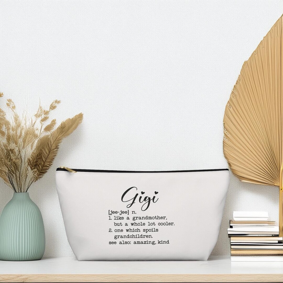 Gigi Definition Canvas Pouch: Personalized Grandma Travel Makeup ...
