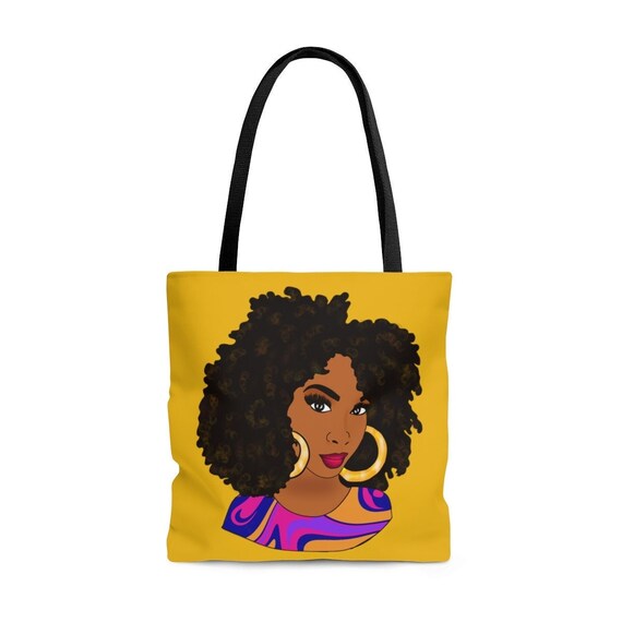 She Stay Fly Yellow Canvas Tote Bag, Black Girl Tote, Gifts for Black ...