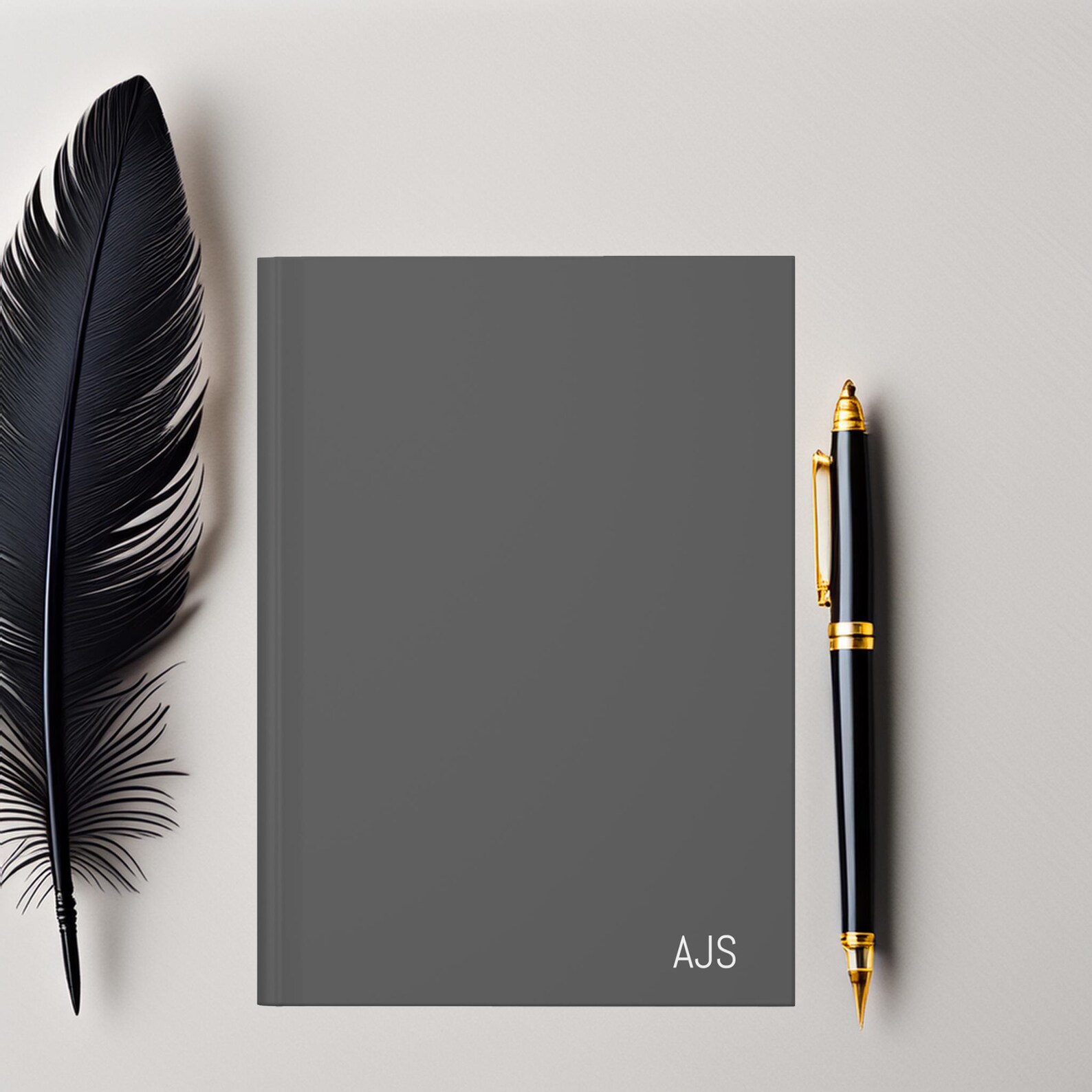 Custom Matte Hardcover Journal: Personalized Monogrammed Notebook ...