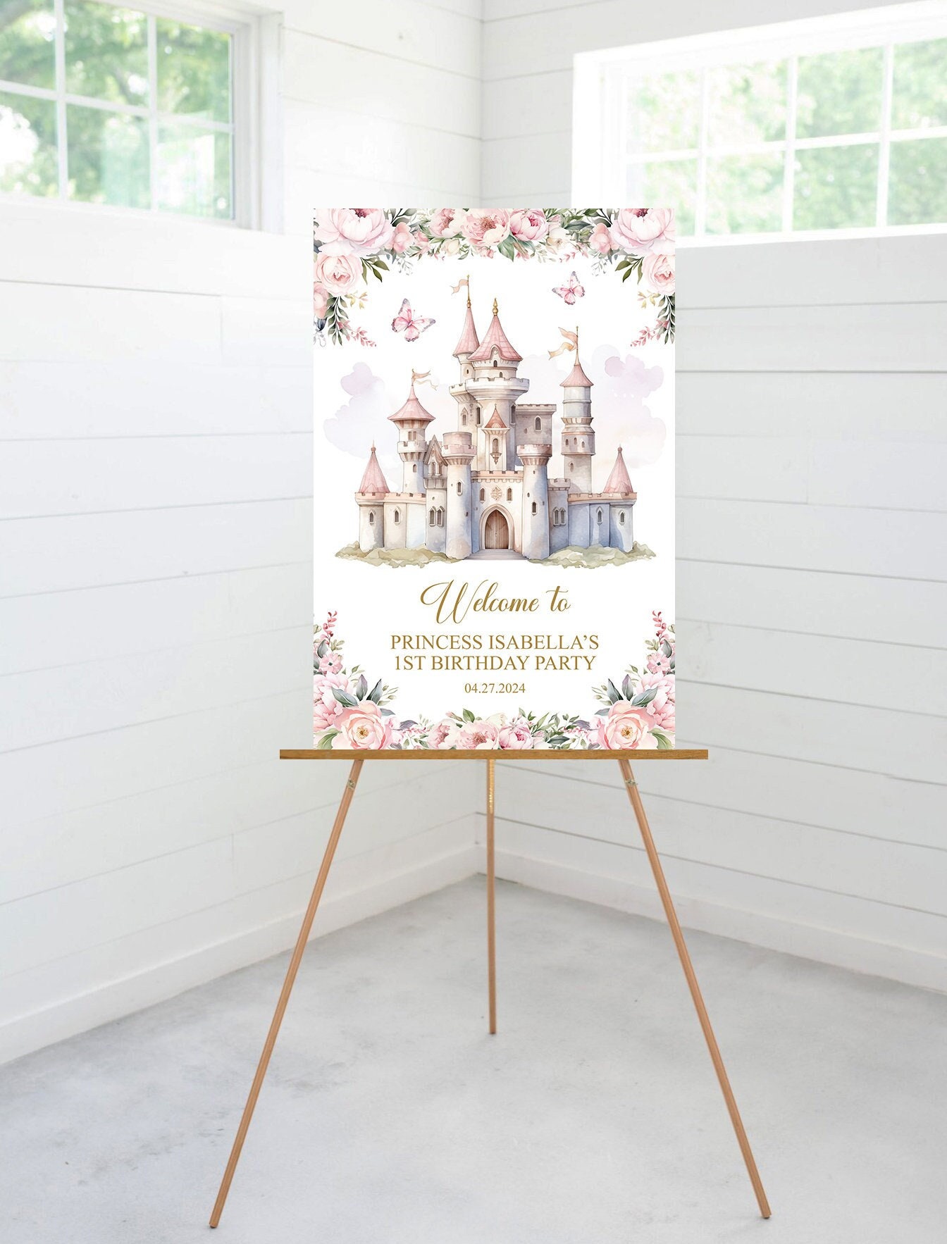 Princess Castle Birthday Welcome Sign: Foam Board Sign - Etsy