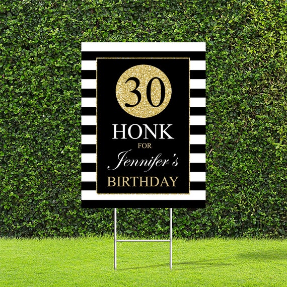 30th Birthday Yard Sign, Birthday Party Decorations, 18"x24" or 24"x36 ...