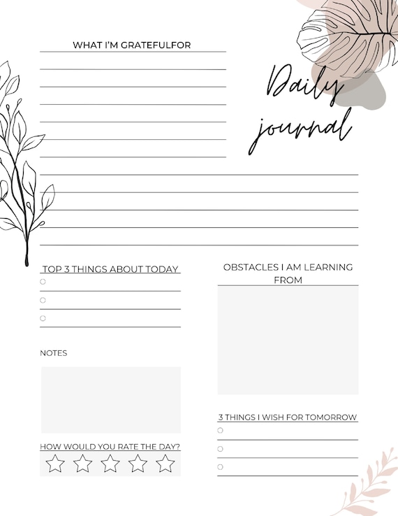 Daily Gratitude Affirmation Journal Editable PDF Journal - Etsy