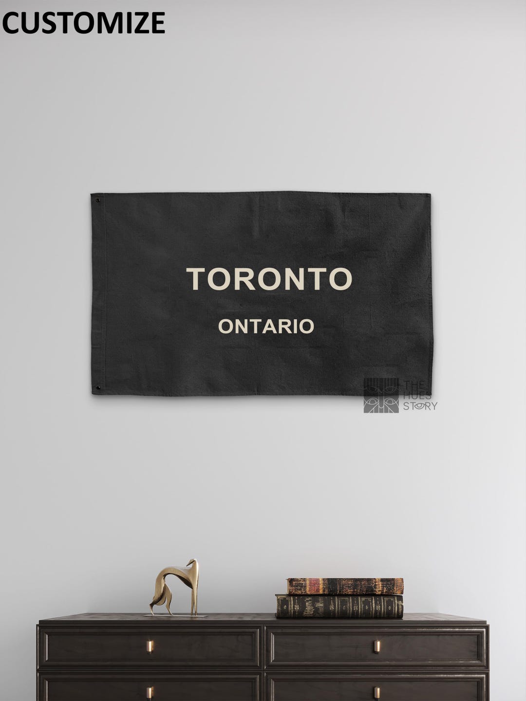 Custom Hand-painted Cotton Canvas Flag | Personalized Canvas Flag ...