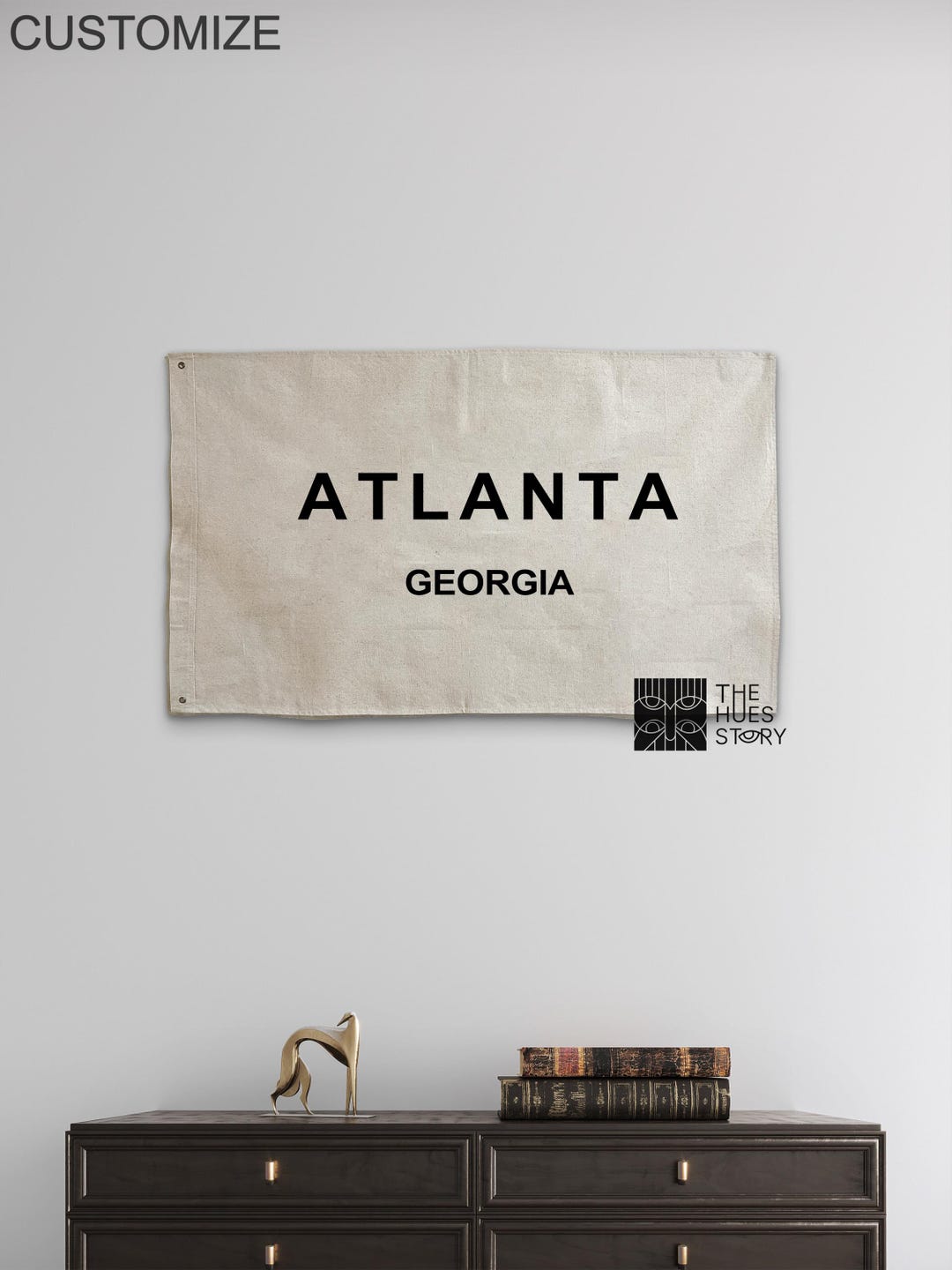 Custom Hand-painted Cotton Canvas Flag: Personalized Home Decor - Etsy