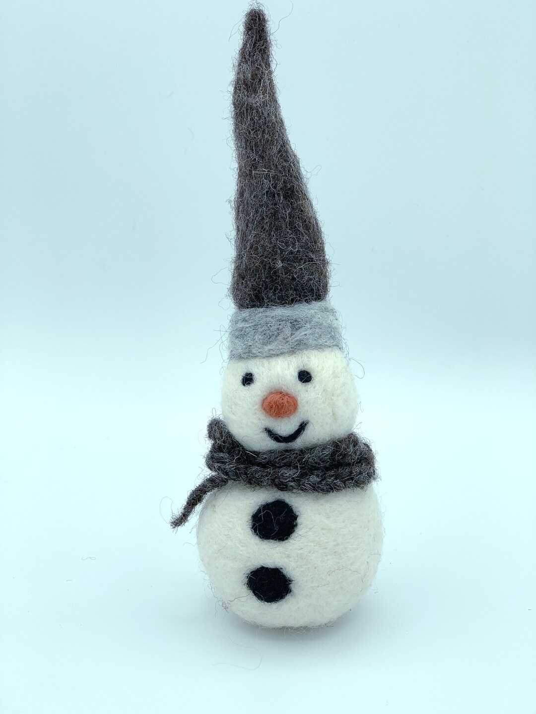 Felt Snowman Ornament, Felted Wool Snowman, Tree Decoration, Winter ...