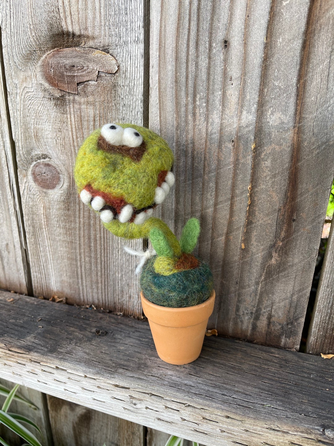 Needle Felt Plants, Felt Faux Plant, Wool Felting Cactus, Felted ...