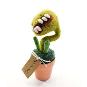 Needle Felt Plants, Felt Faux Plant, Wool Felting Cactus, Felted ...