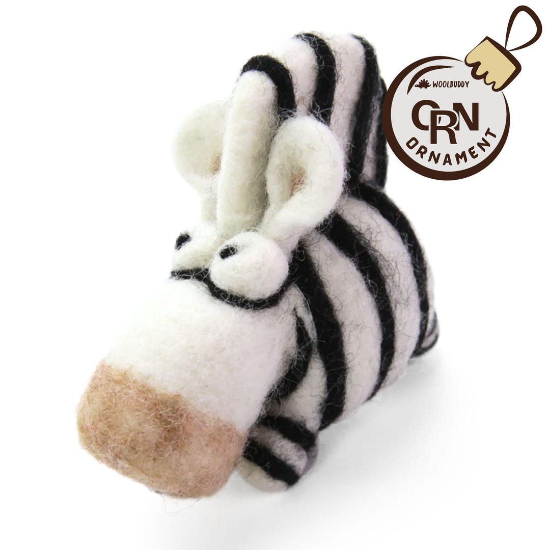 Zebra Ornament, Felted Zebra, Needle Felted Animal, Wool Animal Decor ...