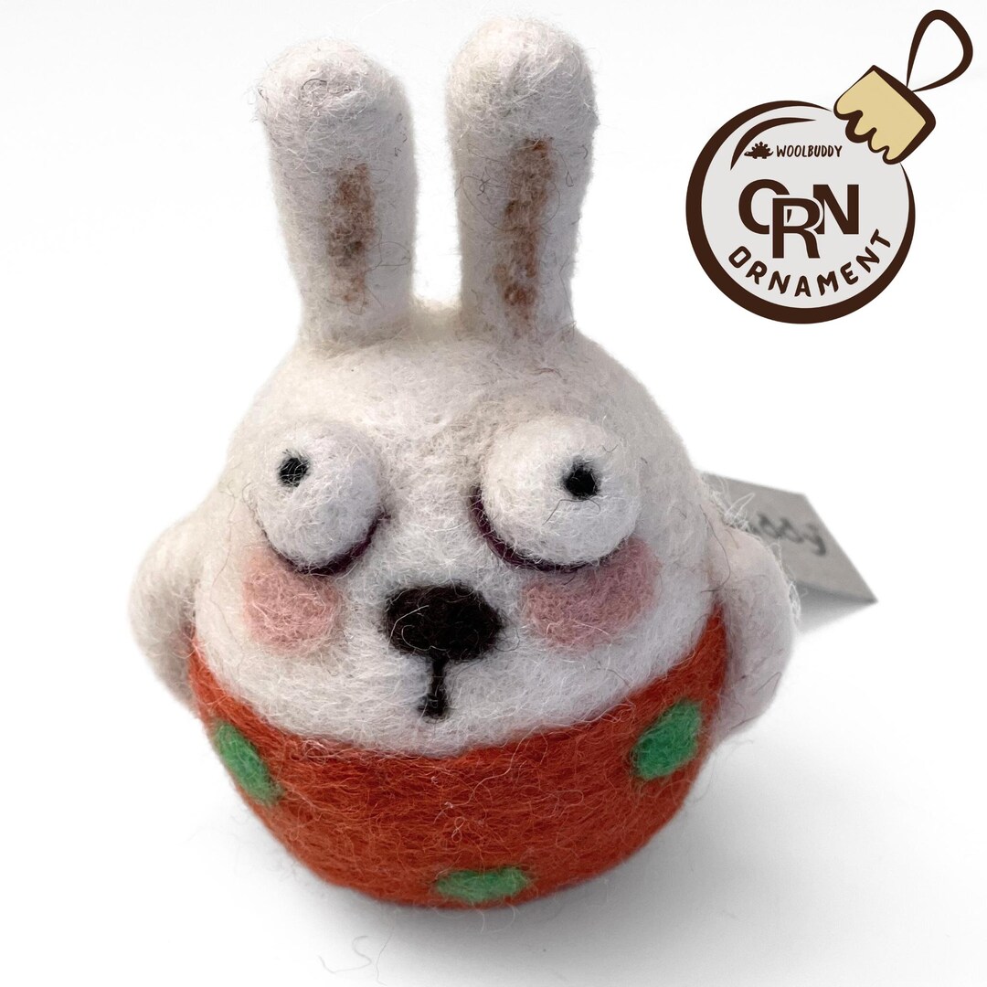 White Rabbit Ornament, Bunny Toy, Needle Felted Bunny, Rabbit Lover ...